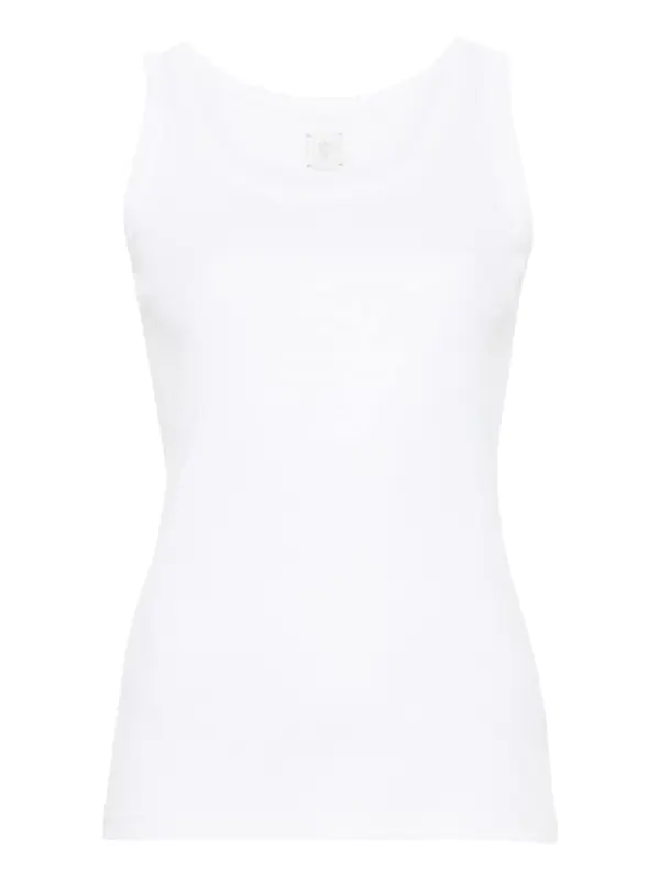 Eleventy Fine-ribbed Tank Top - White
