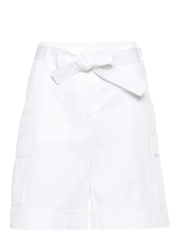 Eleventy Belted Bermuda Shorts - White