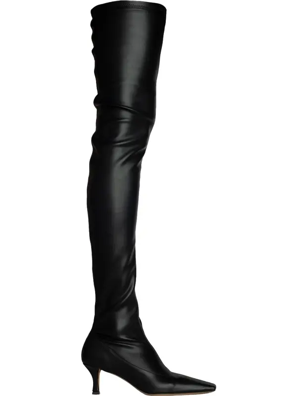 Proenza Schouler Trap Leather Over-the-knee Boots - Black