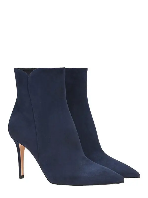 GIANVITO ROSSI Levy 85 Booties - Blue Suede