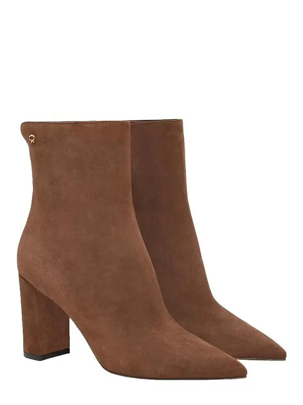 GIANVITO ROSSI Lyell Booties - Brown Suede