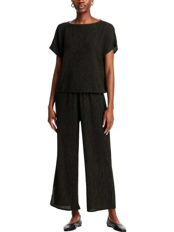 Eileen Fisher Wide Leg Trousers - Seaweed