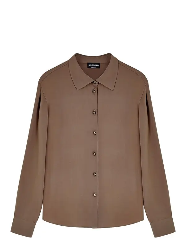 Giorgio Armani Triple Silk Georgette Shirt - Brown
