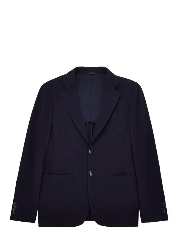 Giorgio Armani Upton Line Single-breasted Jacket - Blue