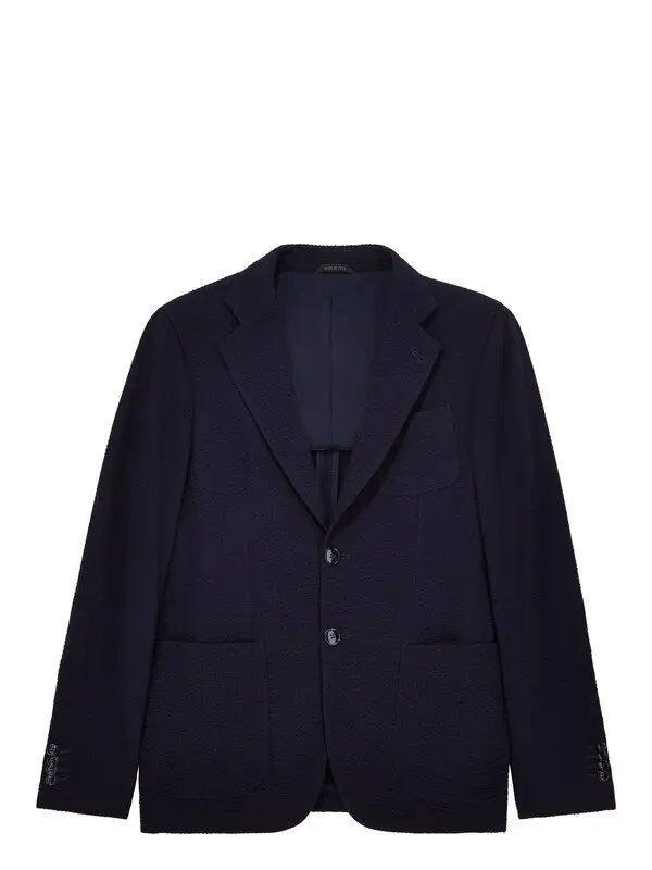 Giorgio Armani Upton Line Single-breasted Jacket - Blue