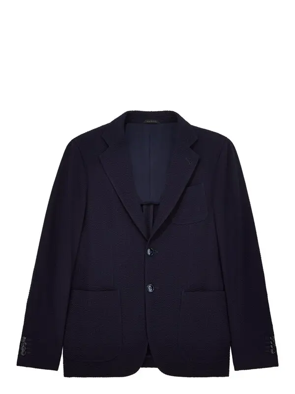 Giorgio Armani Upton Line Single-breasted Jacket - Navy Blue