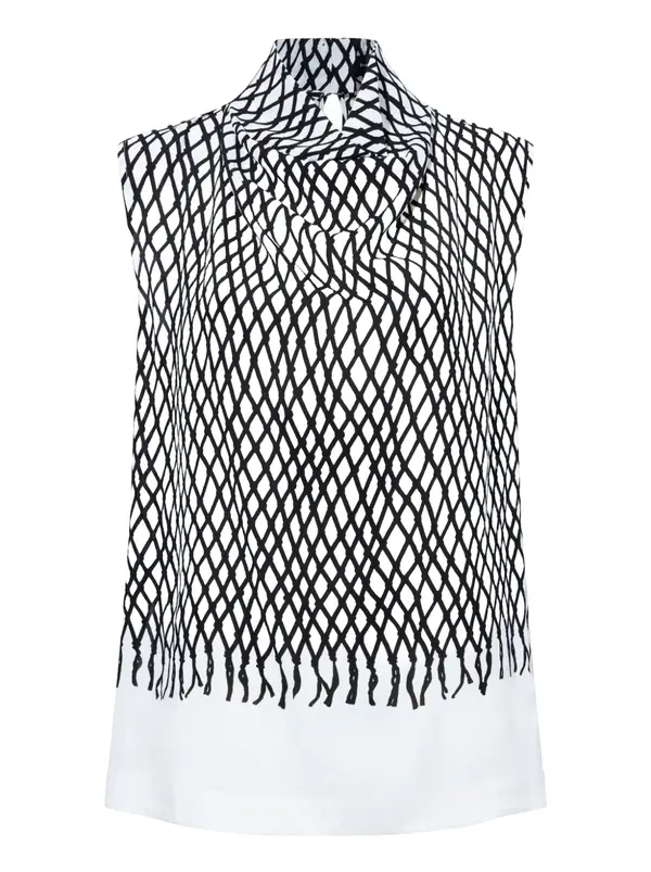 Proenza Schouler Abstract-pattern Top - White