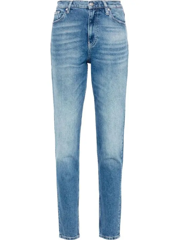Calvin Klein High-rise Tapered Jeans - Blue