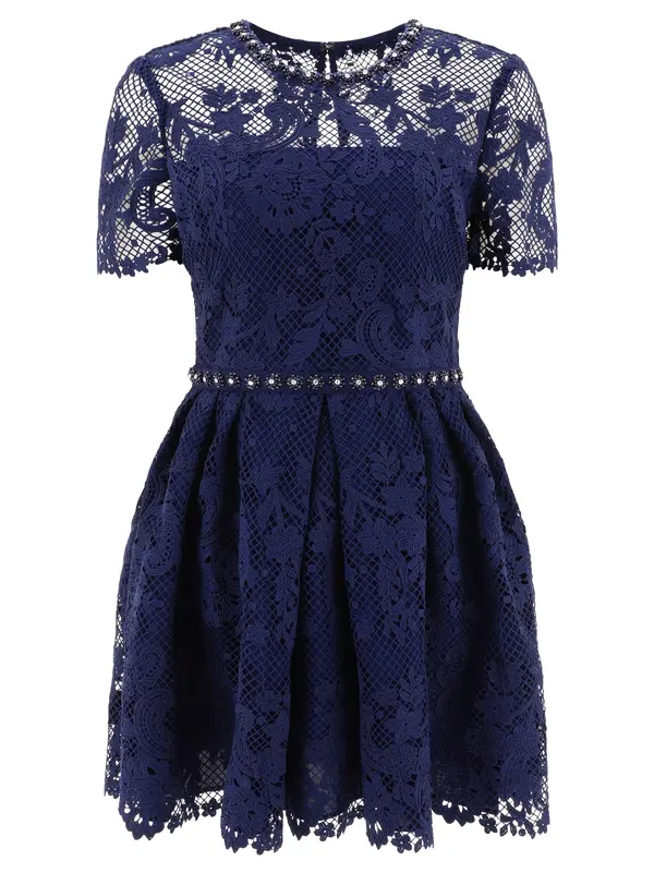 SELF-PORTRAIT Lace Dress - Blue