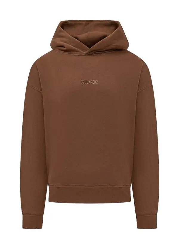 Dsquared2 Long-sleeved Hooded Sweatshirt - Brown