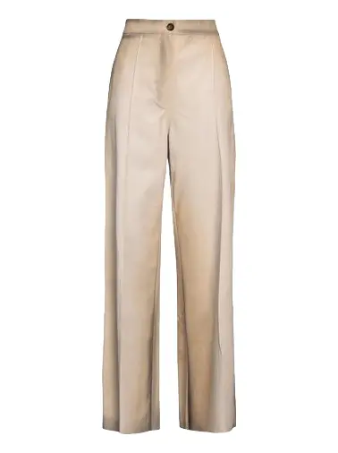 AVIU Wide-leg Coated Trousers - Beige