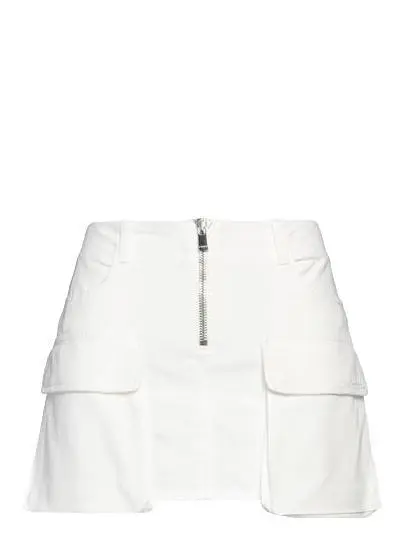 Pinko Cotton-blend Denim Flared Skirt - White