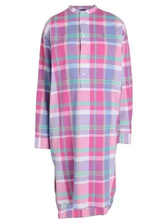 Polo Ralph Lauren Tartan Cotton Midi Shirt Dress - Pink