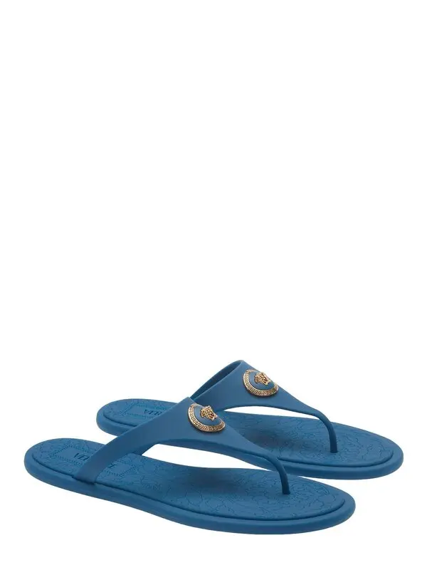 Versace Medusa Flip Flop - Pastel Blue Gold