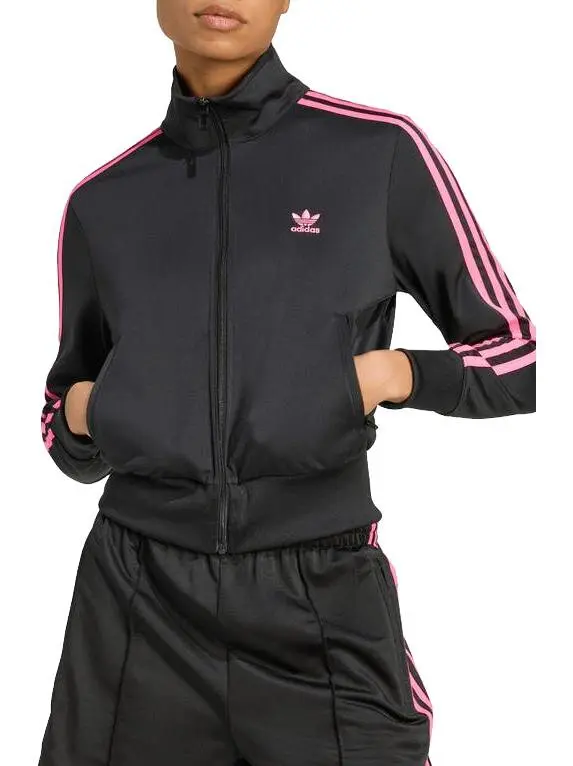 Adidas Adicolor Firebird Recycled Polyester Track Jacket - Black/lucid Pink