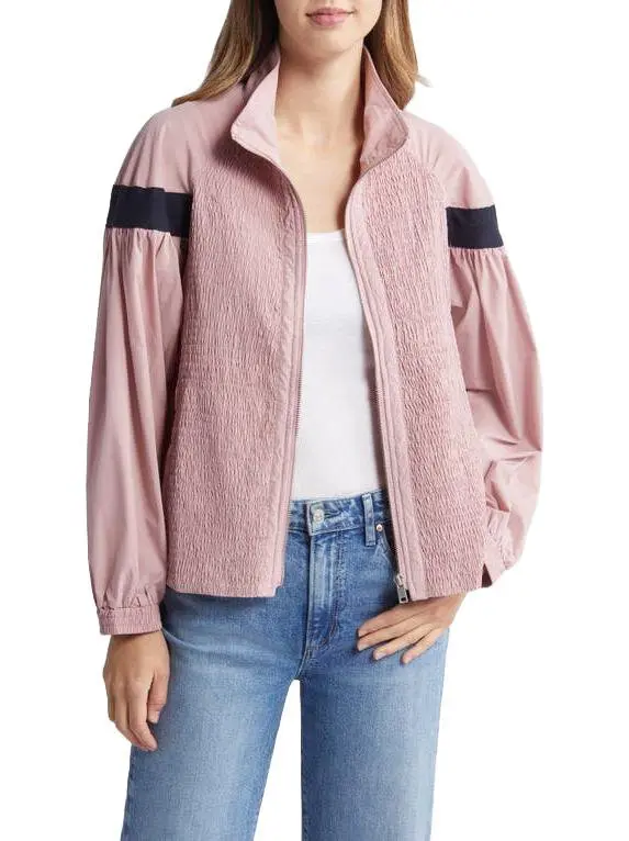 NIKKI LUND Missy Water Repellent Smocked Jacket - Pink