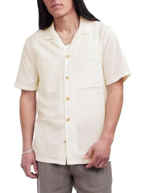 Madewell Easy Stripe Cotton Camp Shirt - Lighthouse