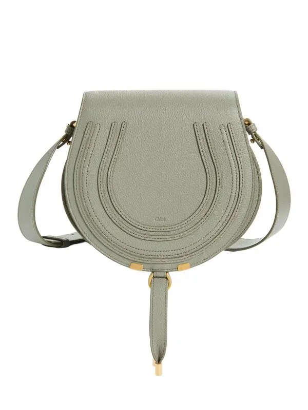 Chloé Large Marcie Leather Crossbody Bag - Aloe Green