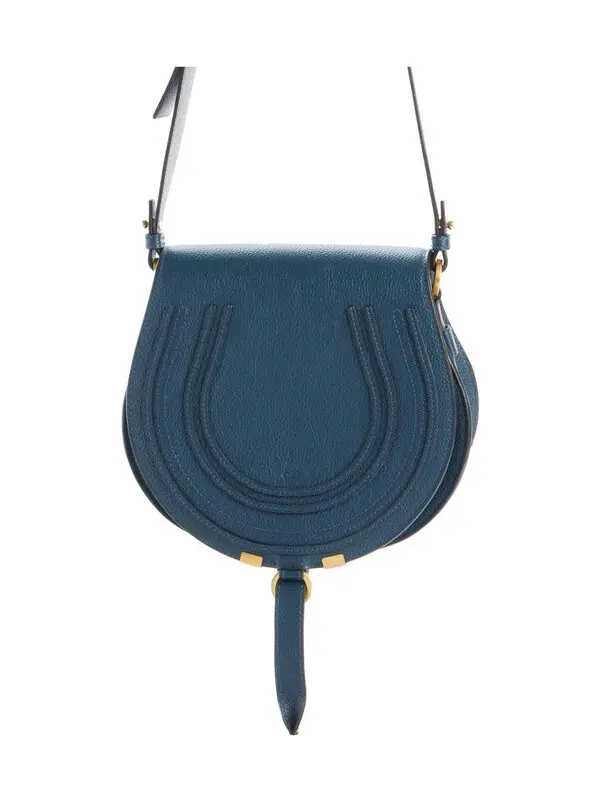 Chloé Large Marcie Leather Crossbody Bag - Tapestry Blue