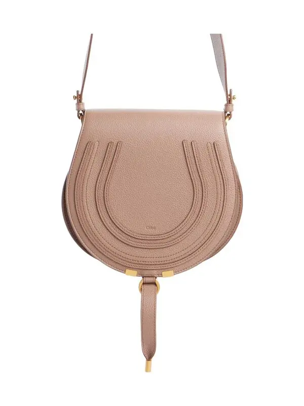 Chloé Large Marcie Leather Crossbody Bag - Woodrose