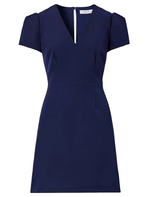 MILLY Cady Atalie Mini Dress - Navy