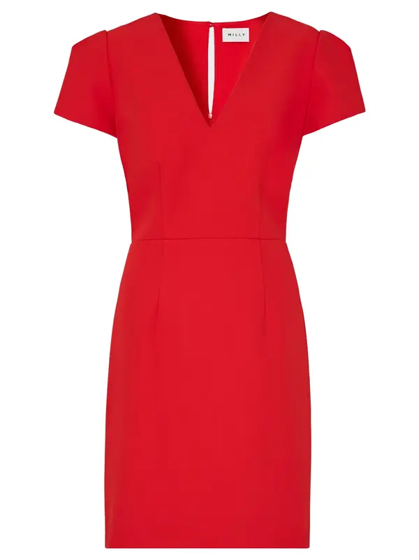 MILLY Cady Atalie Mini Dress - Red