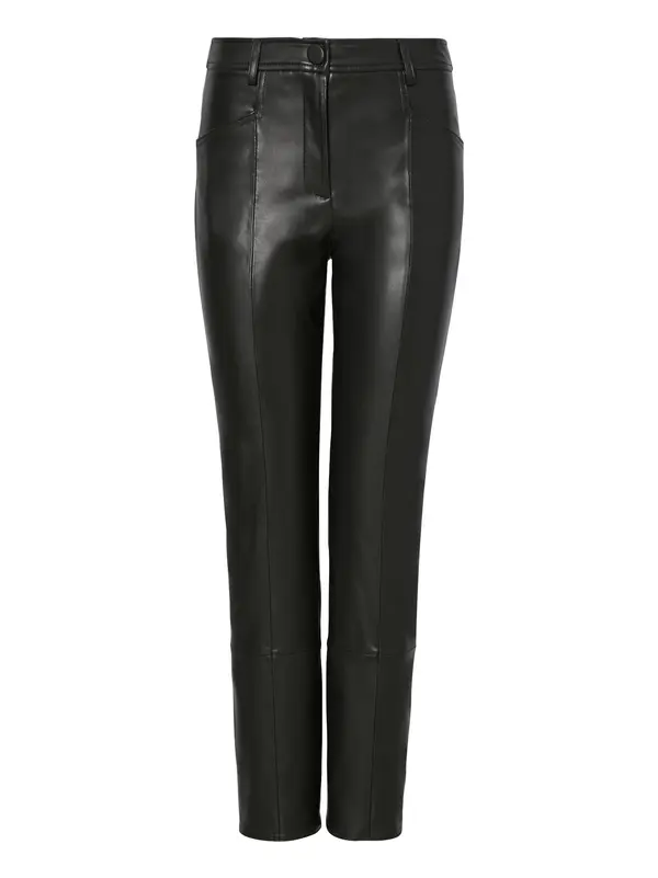 MILLY Rue Vegan Leather Pants - Black