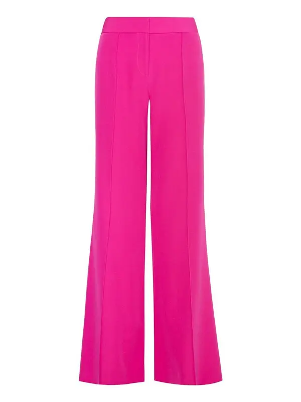MILLY Nash Cady Wide Leg Pants - Fuchsia