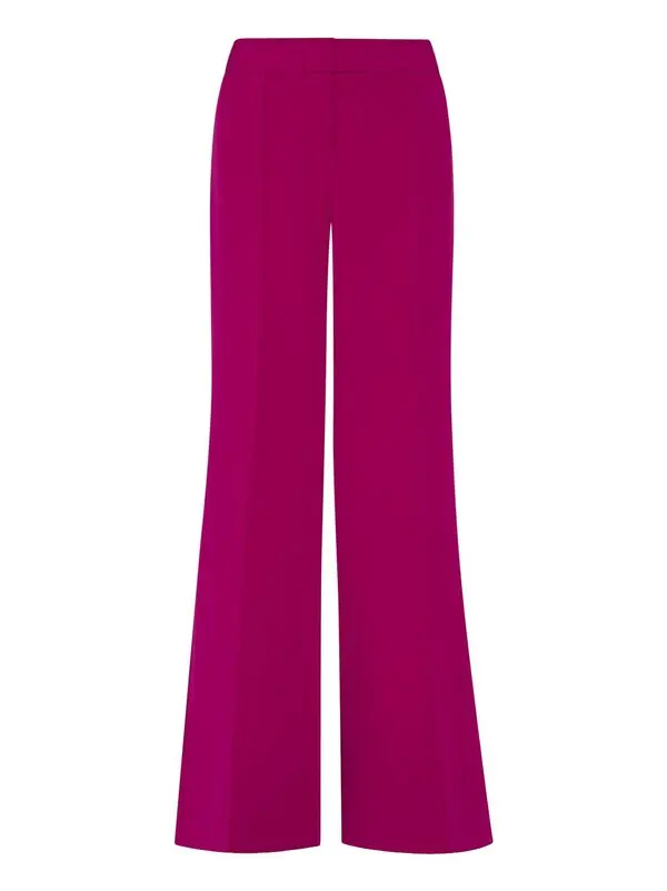 MILLY Nash Cady Wide Leg Pants - Plum