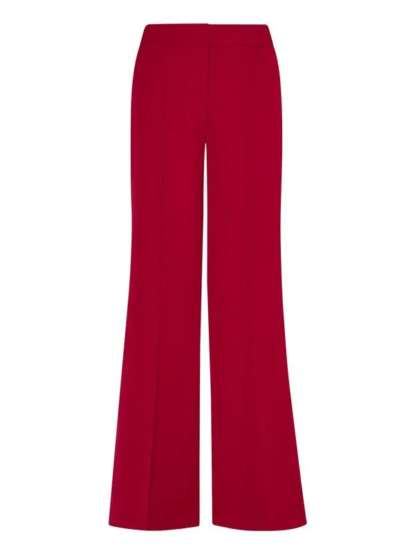 MILLY Nash Cady Wide Leg Pants - Wine