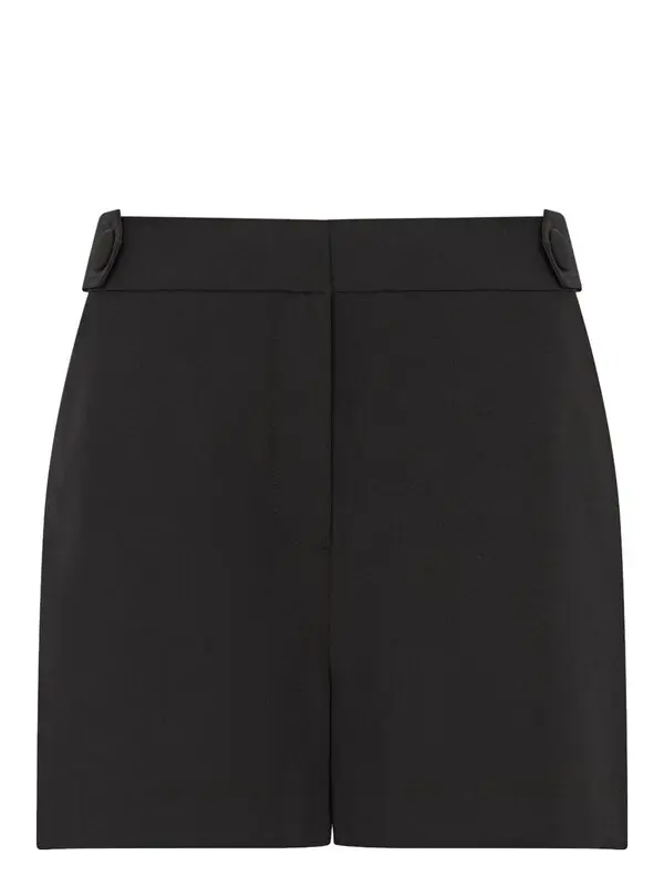 MILLY Aria Cady Button Shorts - Black