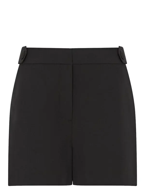 MILLY Aria Cady Button Shorts - Black