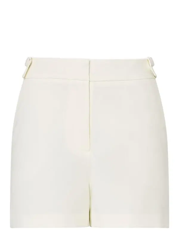 MILLY Aria Cady Button Shorts - Ecru