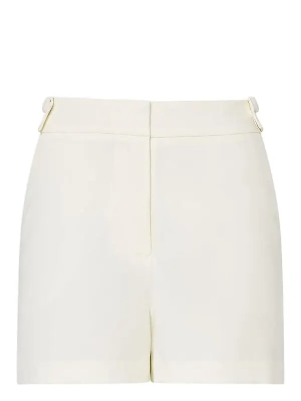 MILLY Aria Cady Button Shorts - Ecru