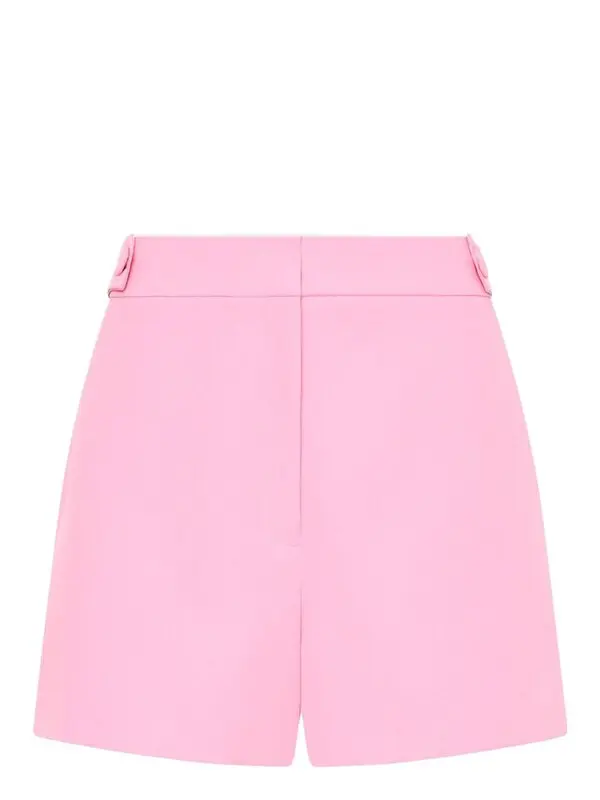MILLY Aria Cady Button Shorts - Pink