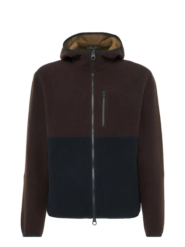 Loro Piana Colorblocked Cashmere Hoodie - Brown