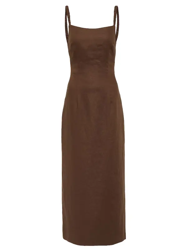 Sir The Label Primrose Ruched Minidress - Brown