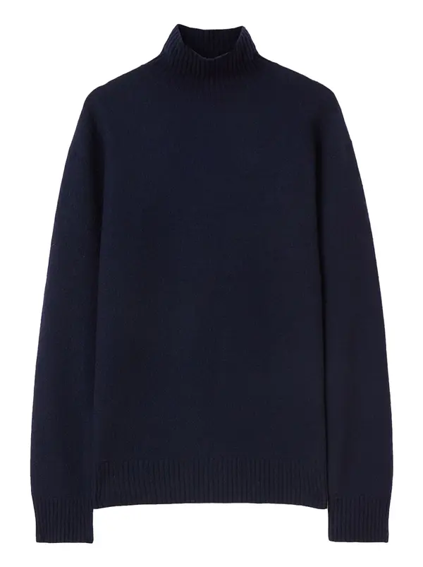 JIL SANDER Chain-embellished Wool Sweater - Blue