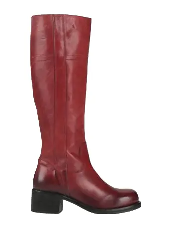 Moma Leather Boots - Red