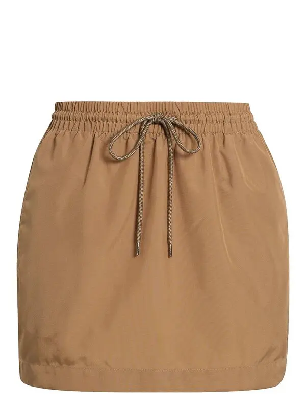 Wardrobe.NYC Mini Shell Skirt - Light Brown
