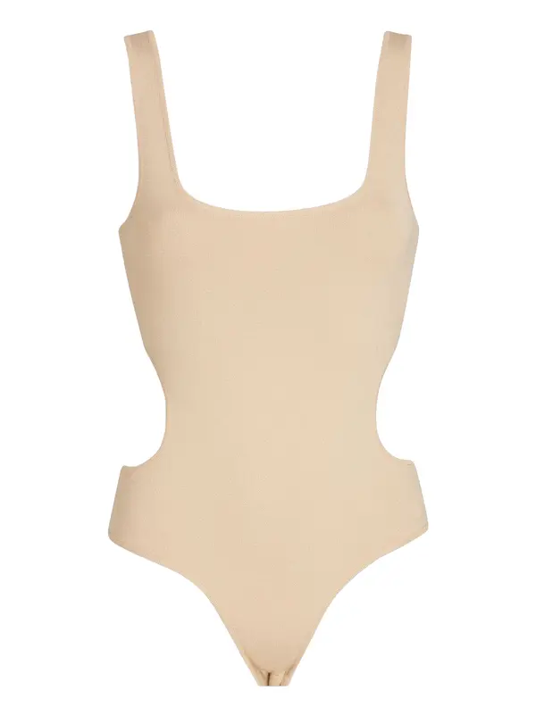 Zeynep Arçay Cutout Knit Bodysuit - Beige