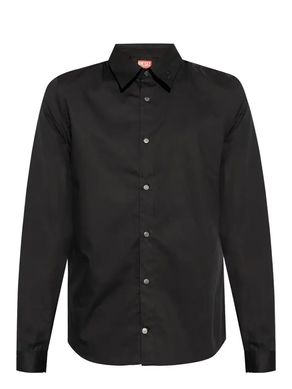 DIESEL S-fitty-a Long-sleeve Shirt - Black