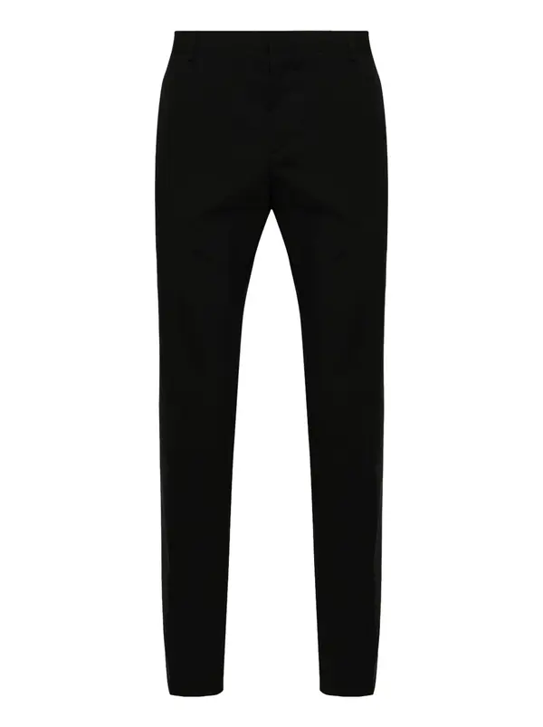 Calvin Klein Tapered Wool-blend Tailored Trousers - Black