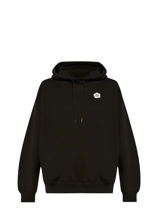 Kenzo Boke Flower Cotton Hoodie - Black
