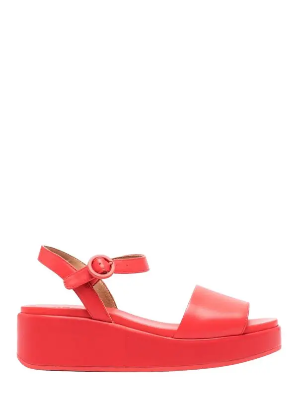 Camper Misia 55mm Leather Platform Sandals - Red