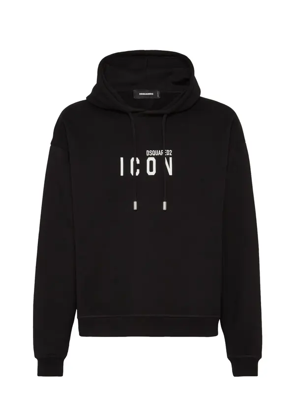 Dsquared2 Icon-print Drawstring Hoodie - Black