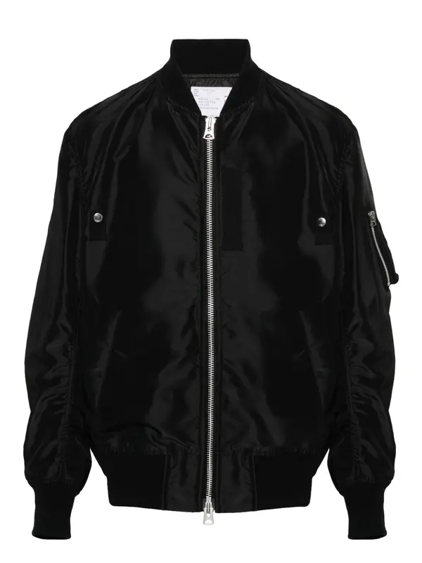 Sacai Zip-up Bomber Jacket - Black