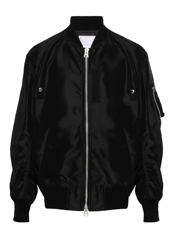 Sacai Zip-up Bomber Jacket - Black