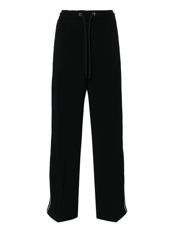 Moncler Pressed-crease Straight-leg Trousers - Black