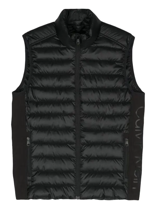 Calvin Klein Logo-print Puffer Gilet - Black